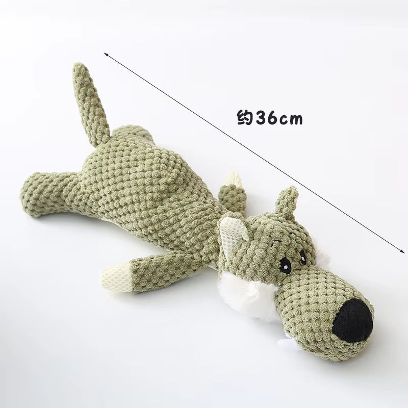 Plush Cartoon Puppy Dog Toy Pet Dog Chew Squeak Toys for Small Dogs Te ...